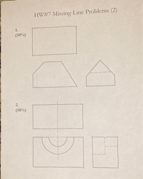 Solved HW#7 Missing-Line Problems (2) 1. (50%) 2. (50%) | Chegg.com