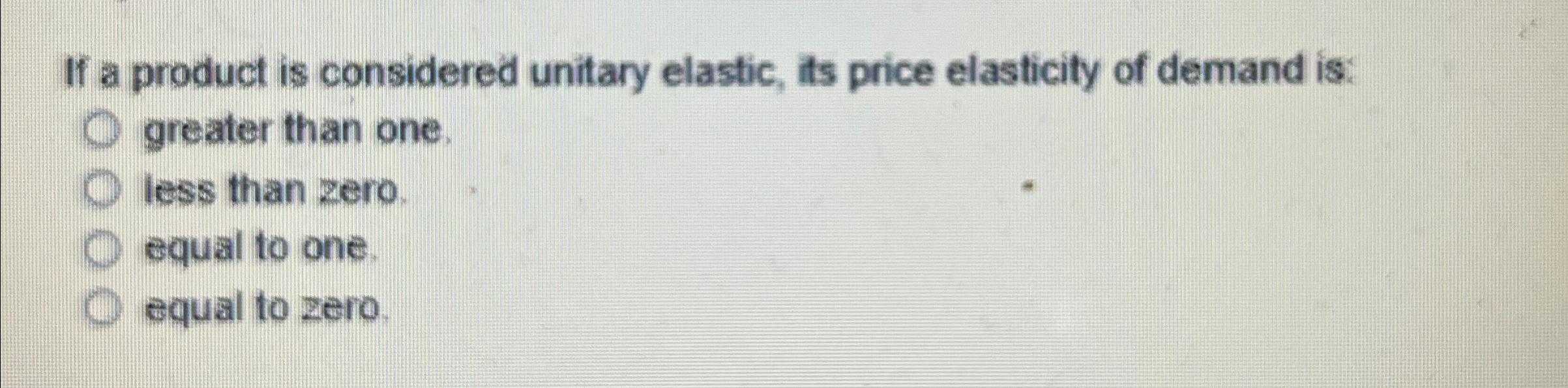 Solved If a product is considered unitary elastic, its price | Chegg.com