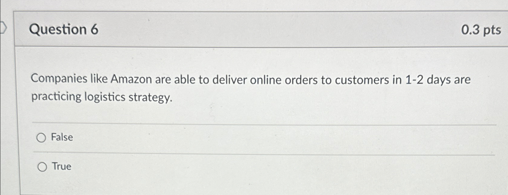 Solved Question 60.3ptsCompanies like Amazon are able to | Chegg.com