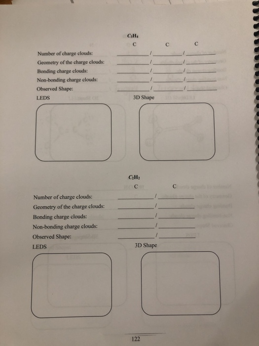 Solved CH Number of charge clouds: Geometry of the charge | Chegg.com