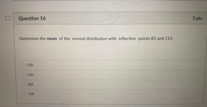 Solved Determine the mean of the normal distribution with | Chegg.com