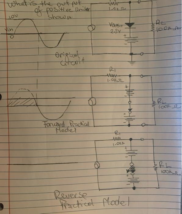 Solved what is the output of positive limiter shown in | Chegg.com