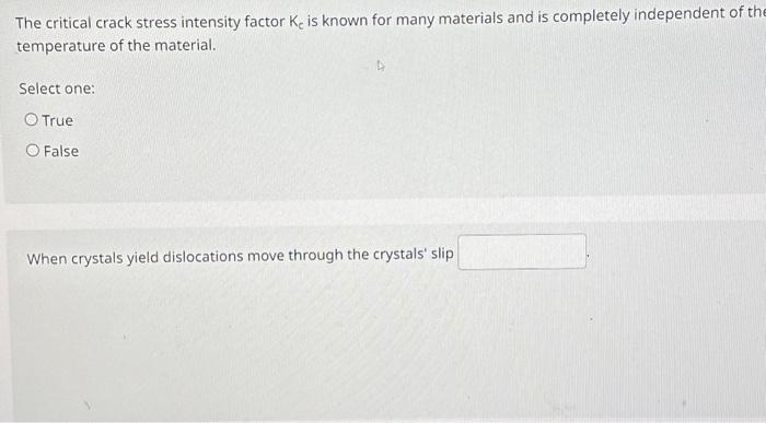 Solved Match the following sentences with the crystal | Chegg.com