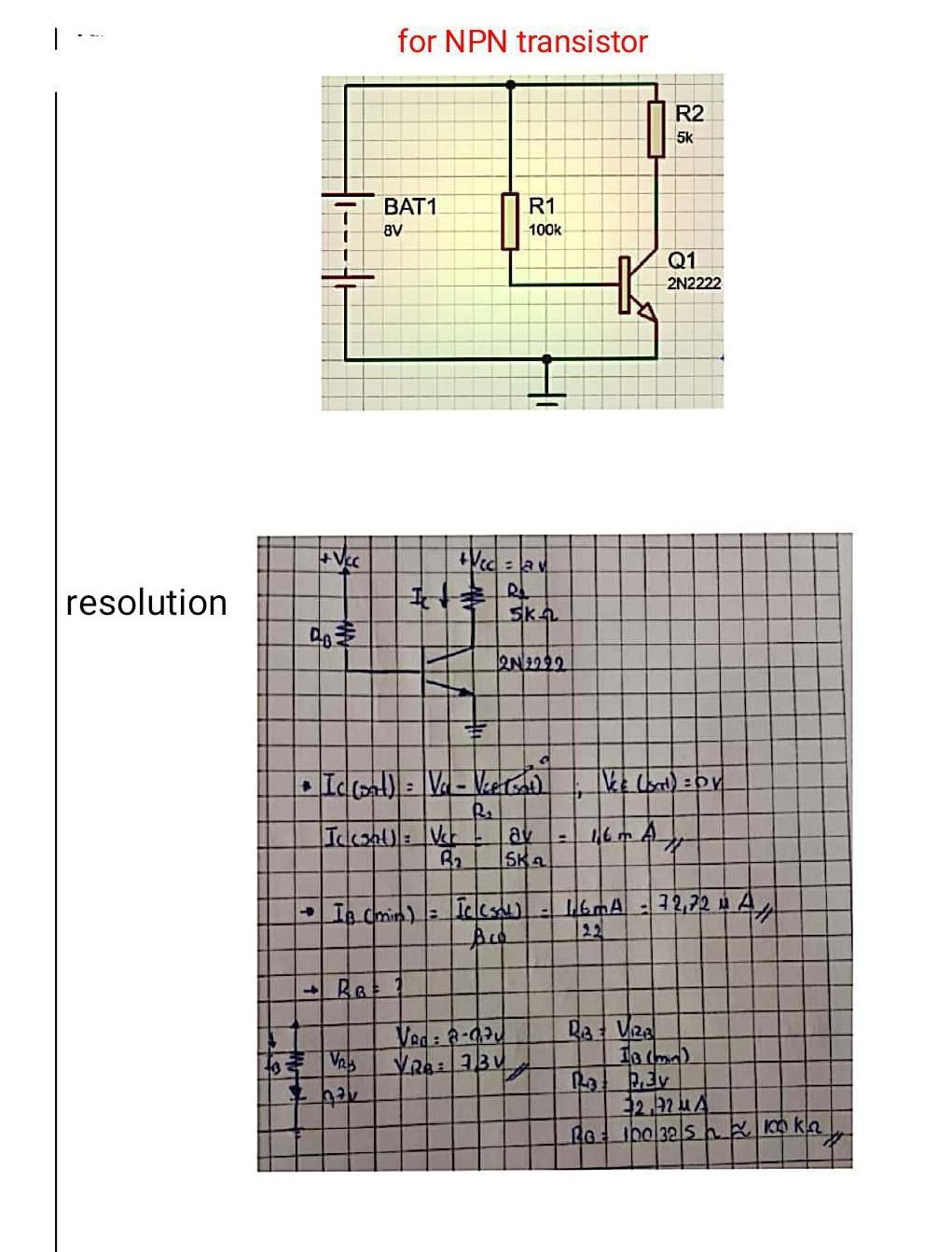 Solved Design and implement a circuit with NPN | Chegg.com