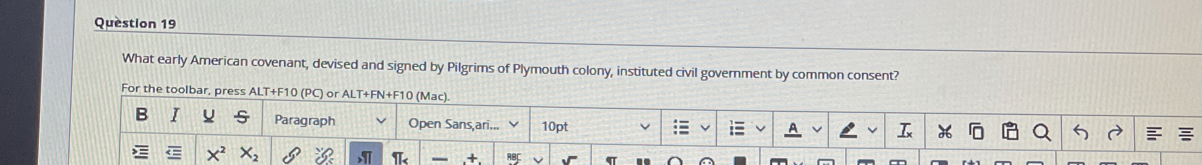 Solved Quèstion 19What early American covenant, devised and | Chegg.com