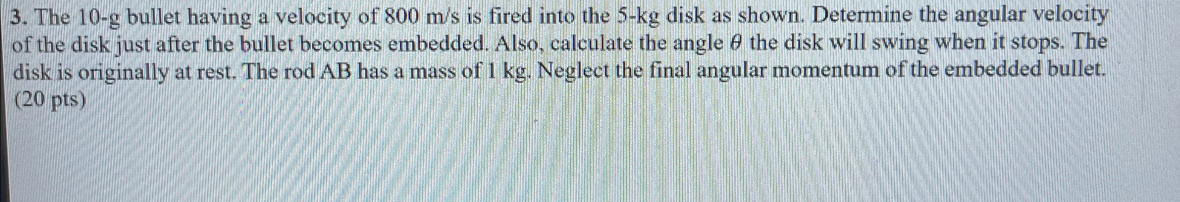 Solved The 10g ﻿bullet having a velocity of 800ms ﻿is fired | Chegg.com