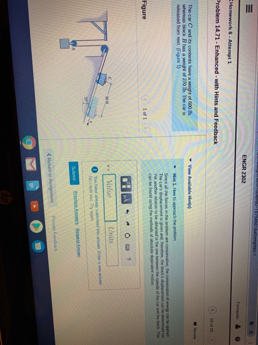 Solved PIDEMID=10754601&attemptNo1 = ENGR 2302 Fernando & | Chegg.com