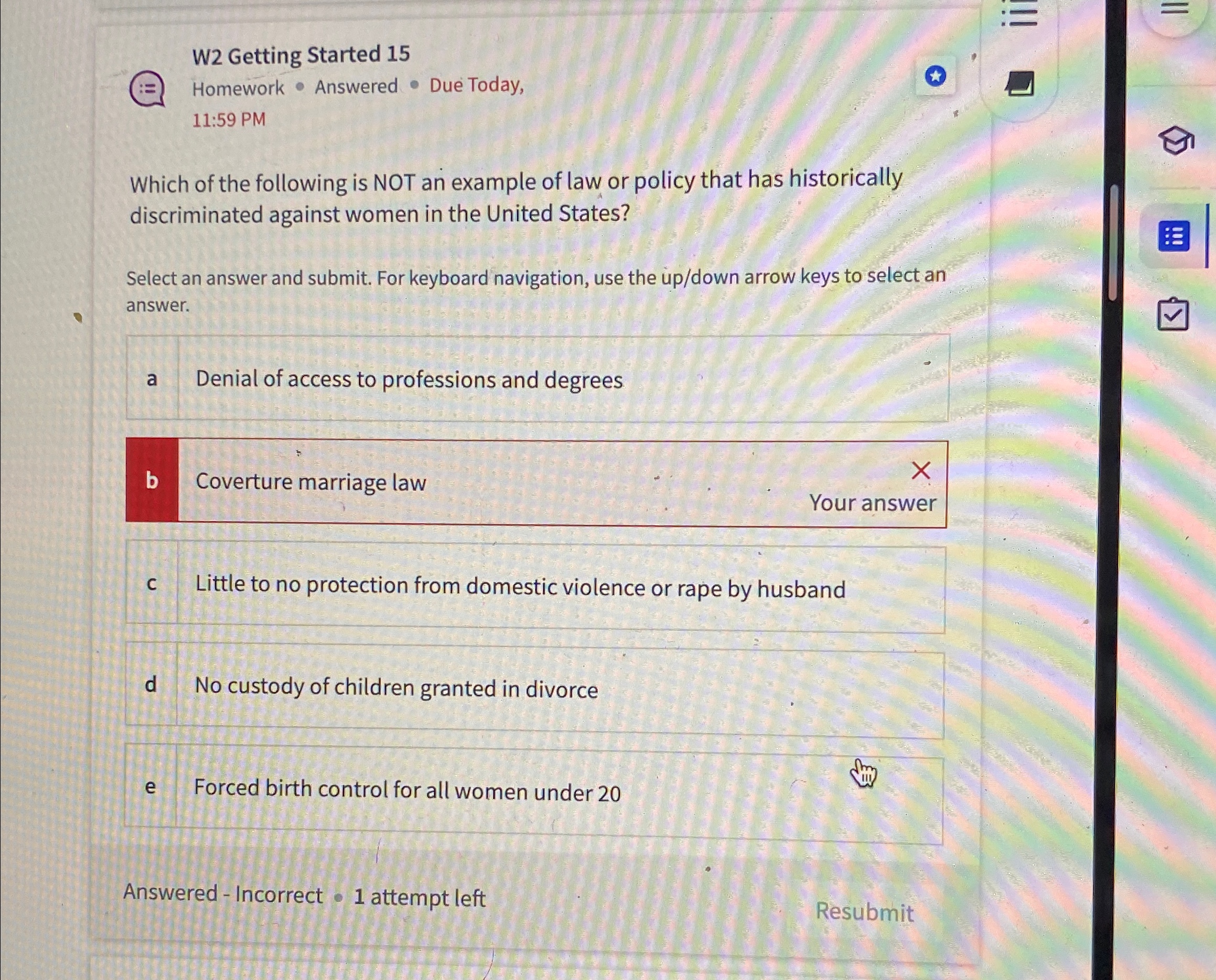 Solved W2 ﻿Getting Started 15Homework - ﻿Answered * ﻿Due | Chegg.com