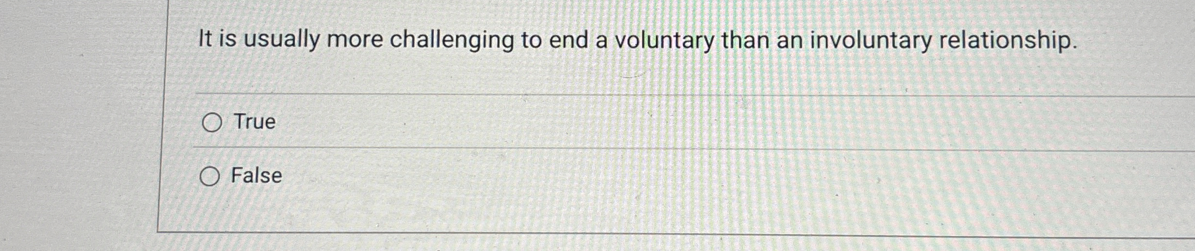 Solved It is usually more challenging to end a voluntary | Chegg.com