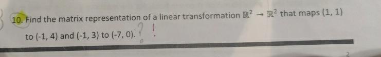 Solved Find the matrix representation of a linear | Chegg.com