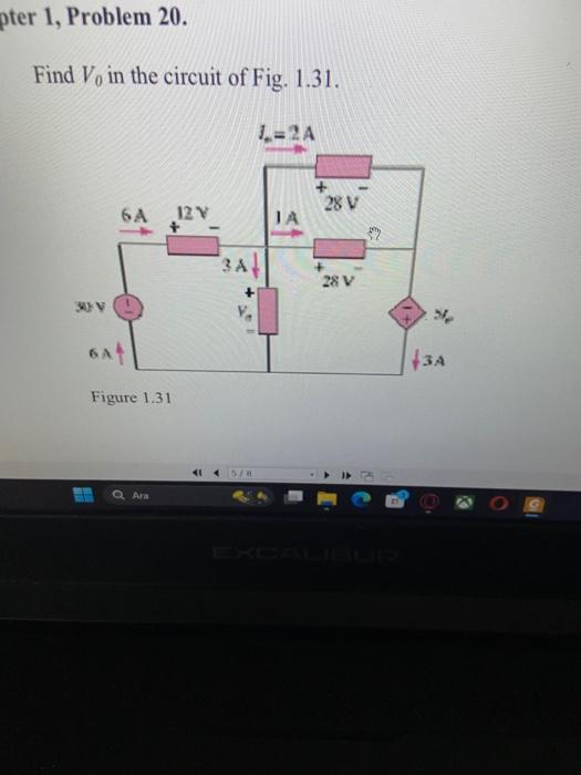 Solved Find V0 in the circuit of Fig. 1.31. | Chegg.com