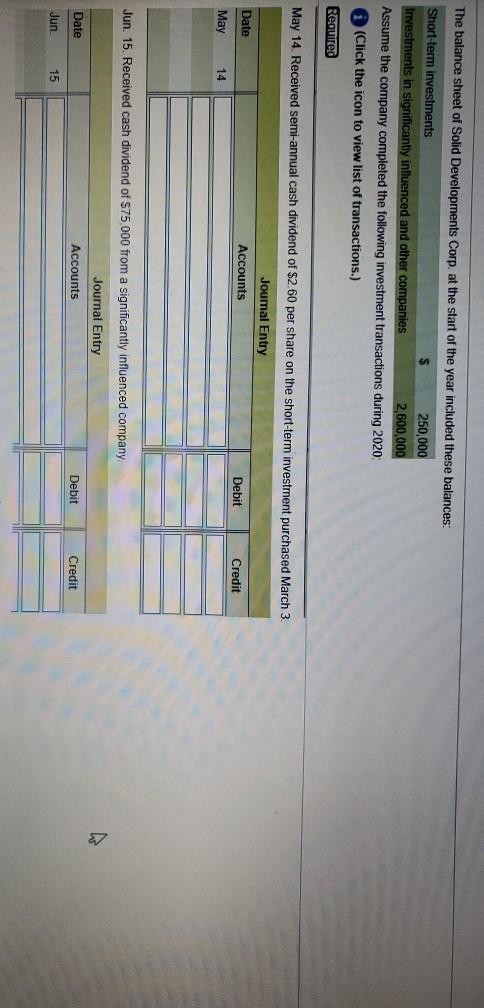 Solved The balance sheet of Solid Developments Corp. at the | Chegg.com