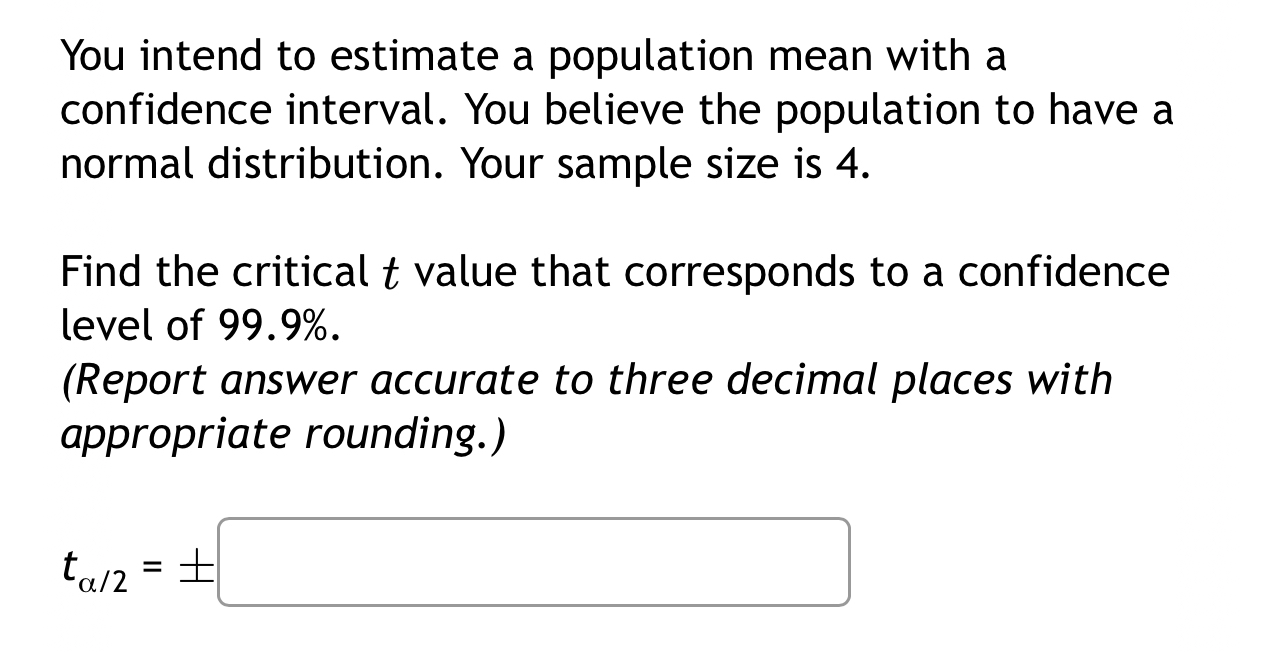 Solved You intend to estimate a population mean with a | Chegg.com