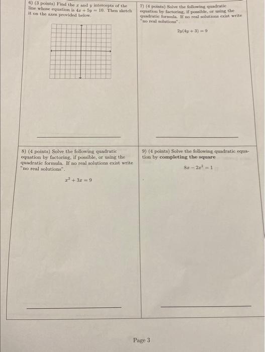 Solved 1) ( 3 points) Find the equation of the line that | Chegg.com