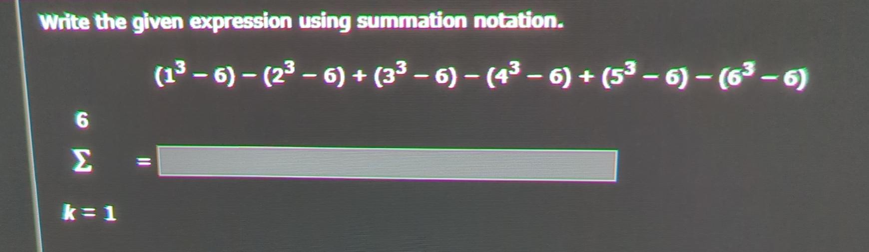 Solved Write The Given Expression Using Summation 1799