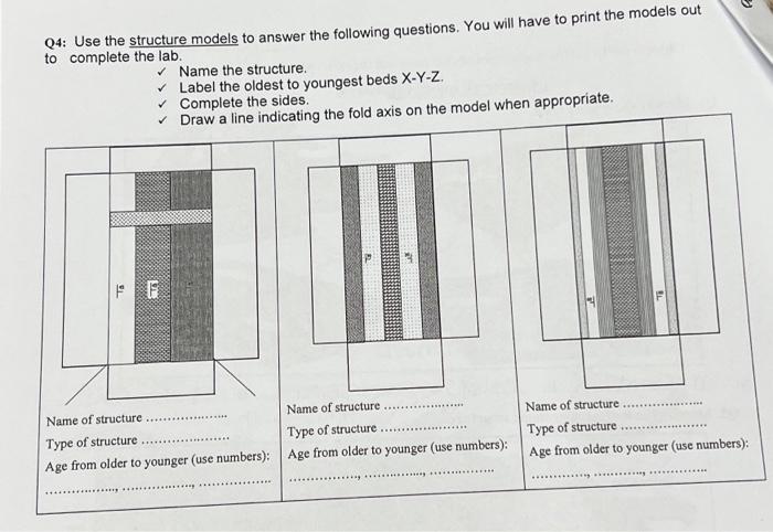 Q4: Use the structure models to answer the following | Chegg.com