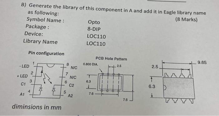 Solved B) Generate the library of this component in A and | Chegg.com