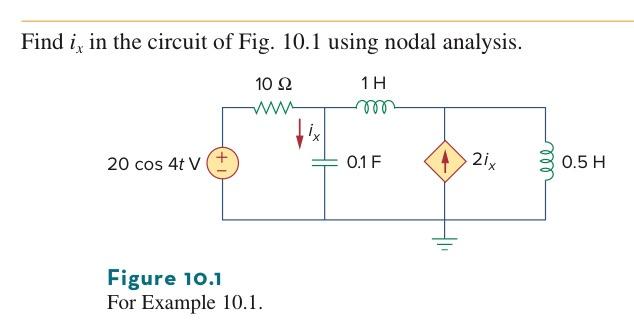Solved Find ix in the circuit of Fig. 10.1 using nodal | Chegg.com