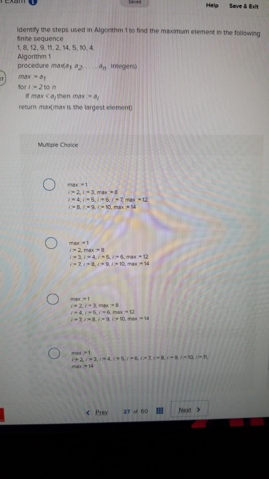 Solved Saved Help Save & Exit Identify the steps used in | Chegg.com
