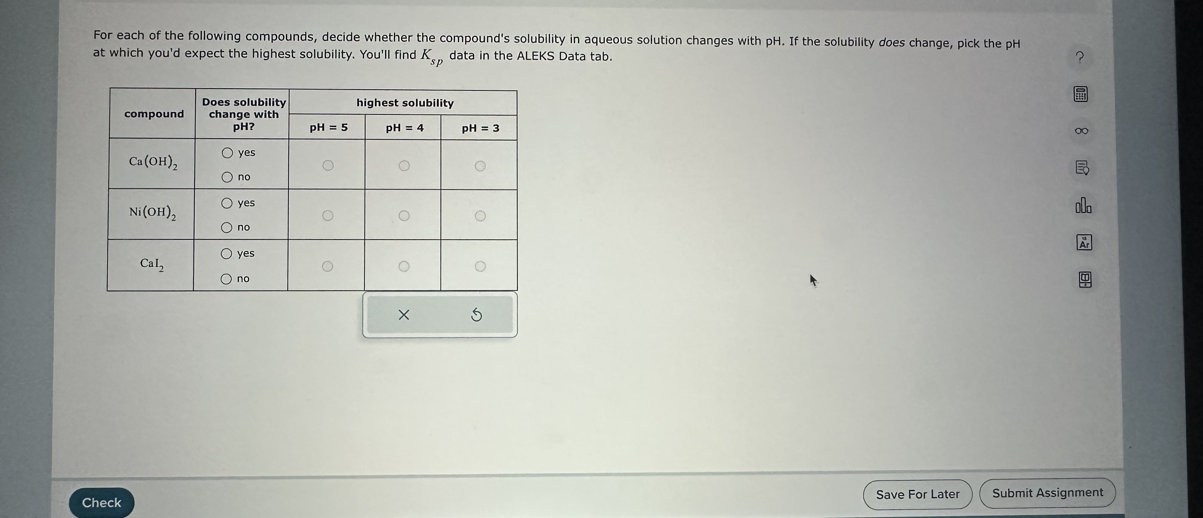 Solved For each of the following compounds, decide whether | Chegg.com