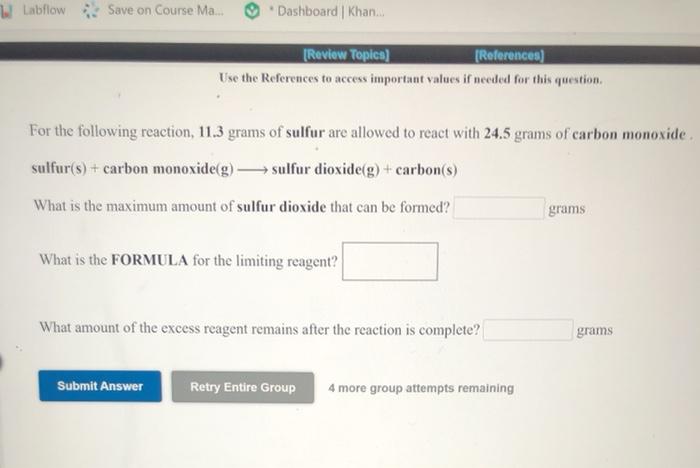 Solved Labflow Save on Course Ma... Dashboard | Khan. | Chegg.com