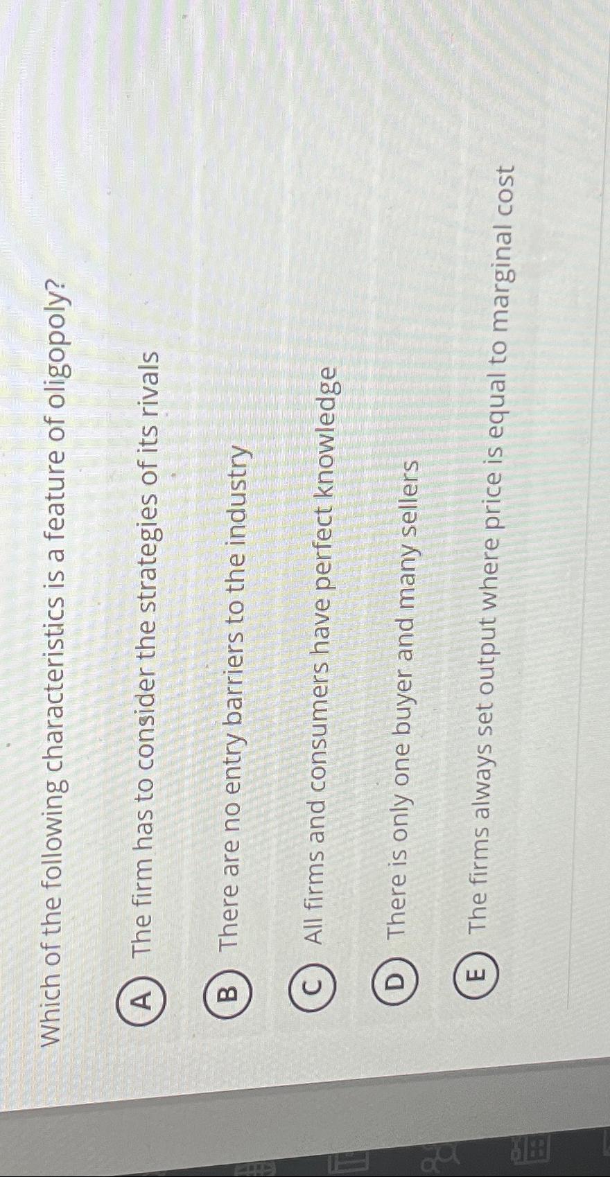 Solved Which of the following characteristics is a feature | Chegg.com