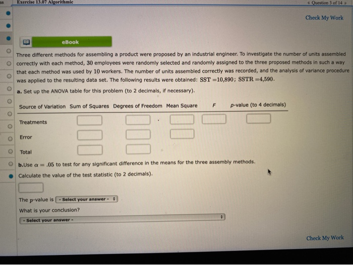 Solved Exercise 13.07 Algorithmic as Question 3 of 14 Check | Chegg.com