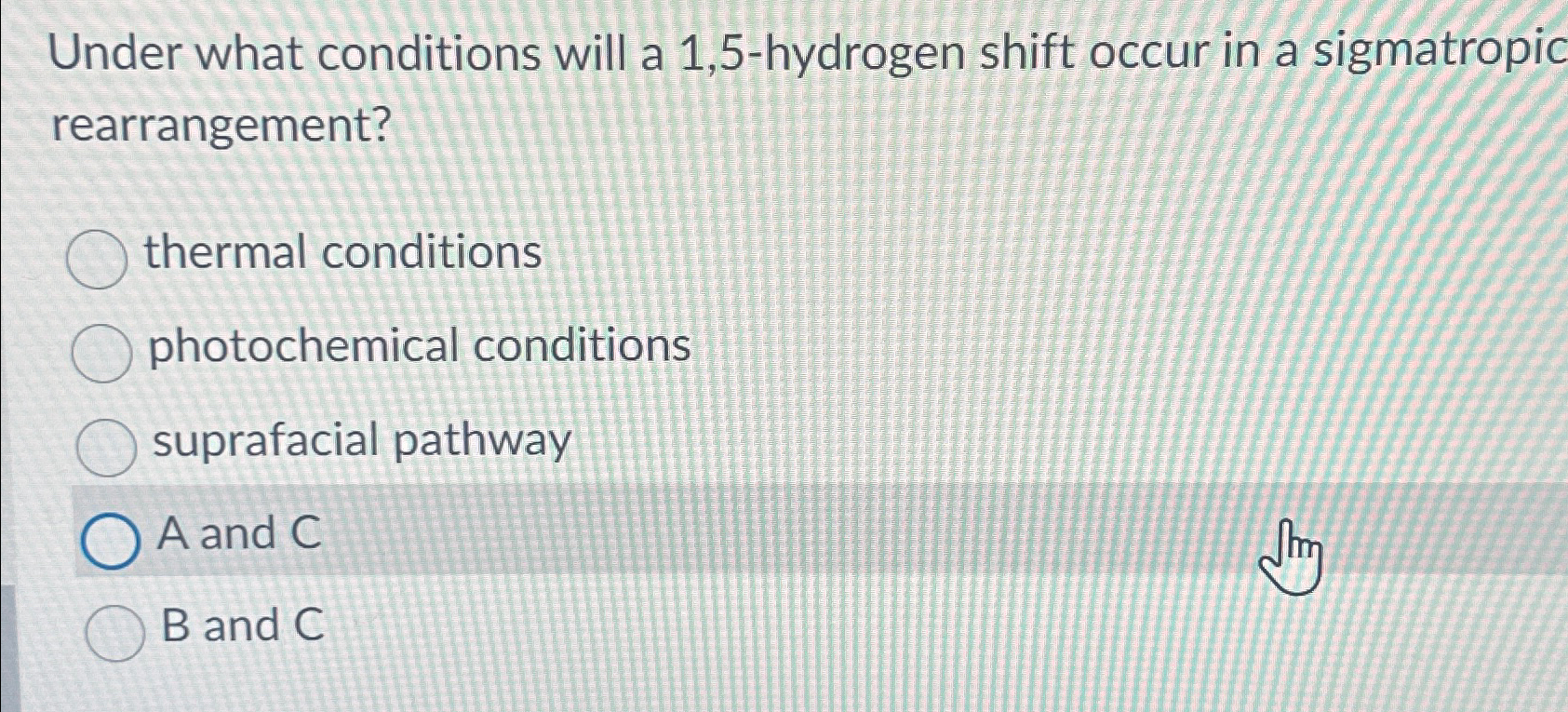 Solved Under what conditions will a 1,5-hydrogen shift occur | Chegg.com