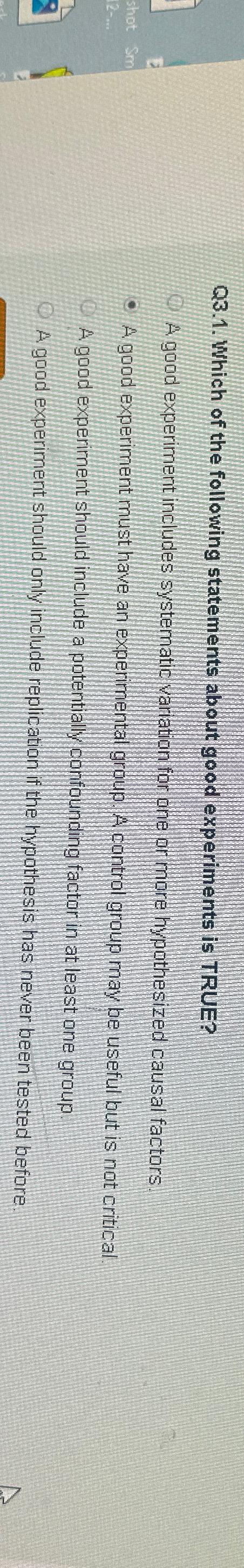 Solved Q3.1. ﻿Which of the following statements about good | Chegg.com