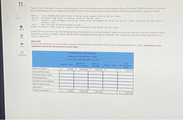 Solved 11 10 points eBook Hint Print References Power Drive | Chegg.com