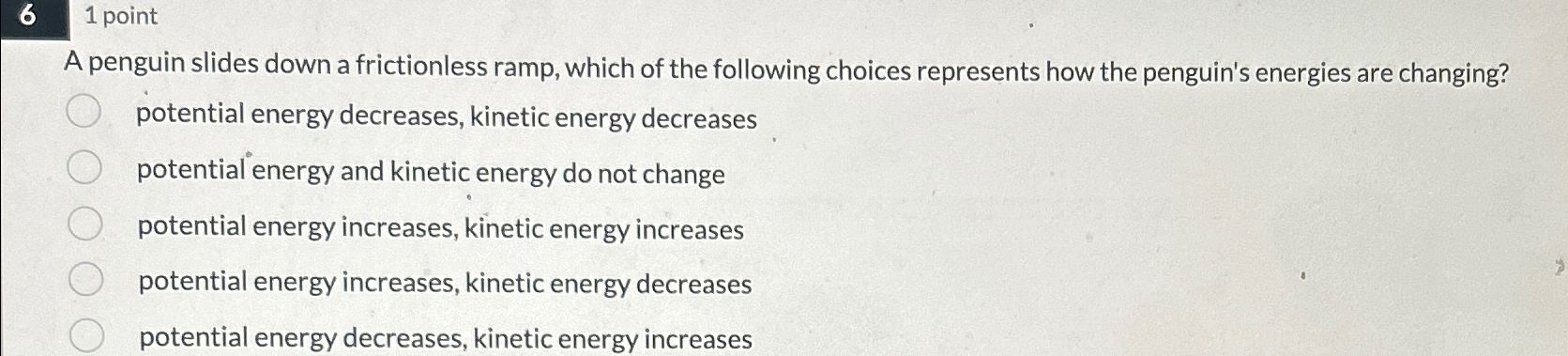 Solved 6 1 ﻿pointA penguin slides down a frictionless ramp, | Chegg.com