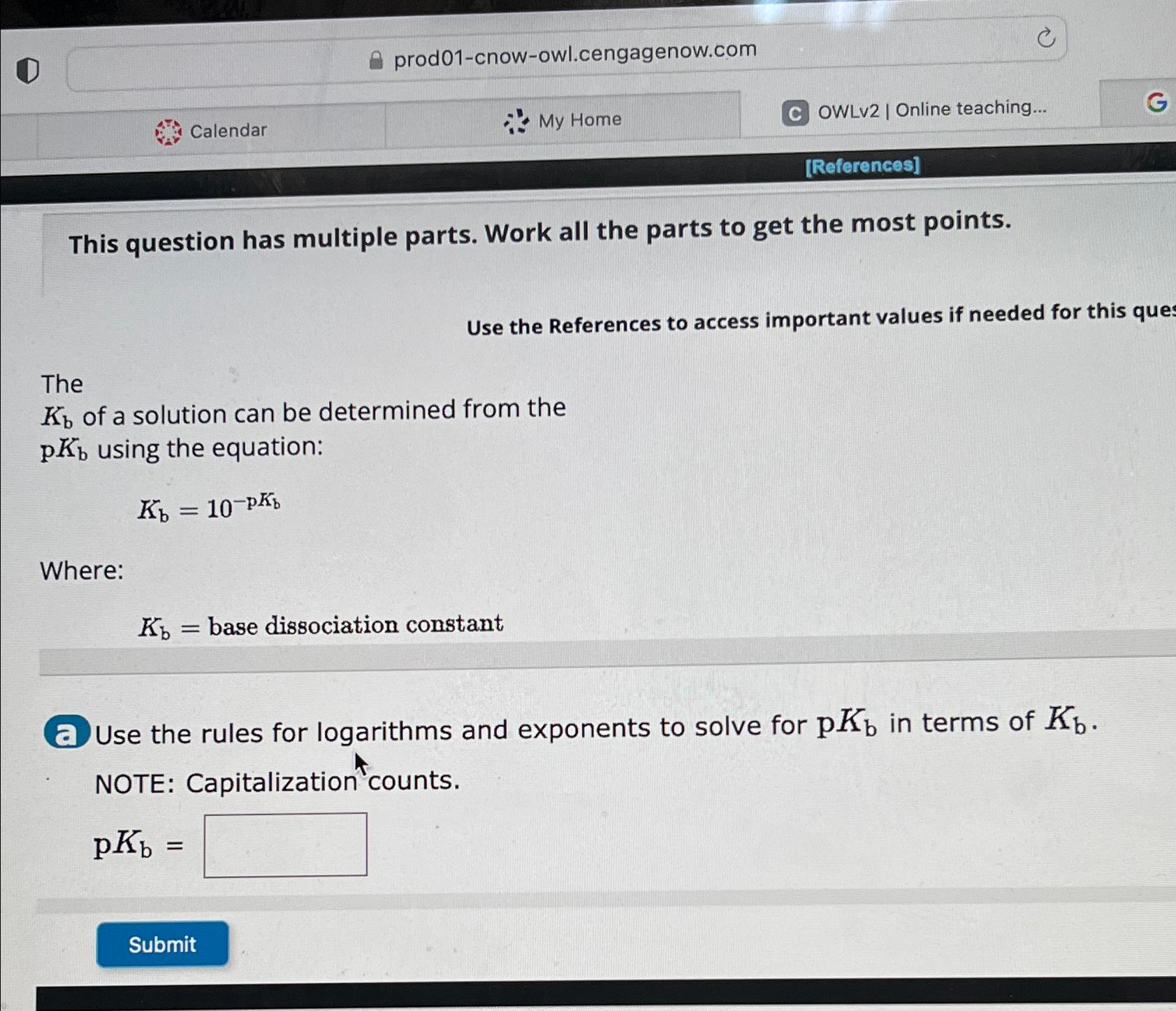 Solved (1)prod01-cnow-owl.cengagenow.comCalendarMy | Chegg.com