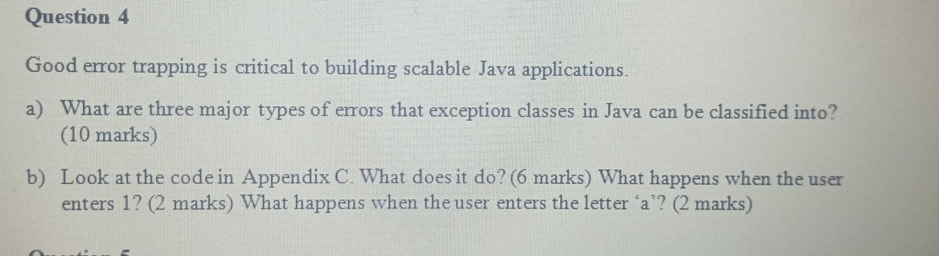 Solved Good error trapping is critical to building scalable | Chegg.com