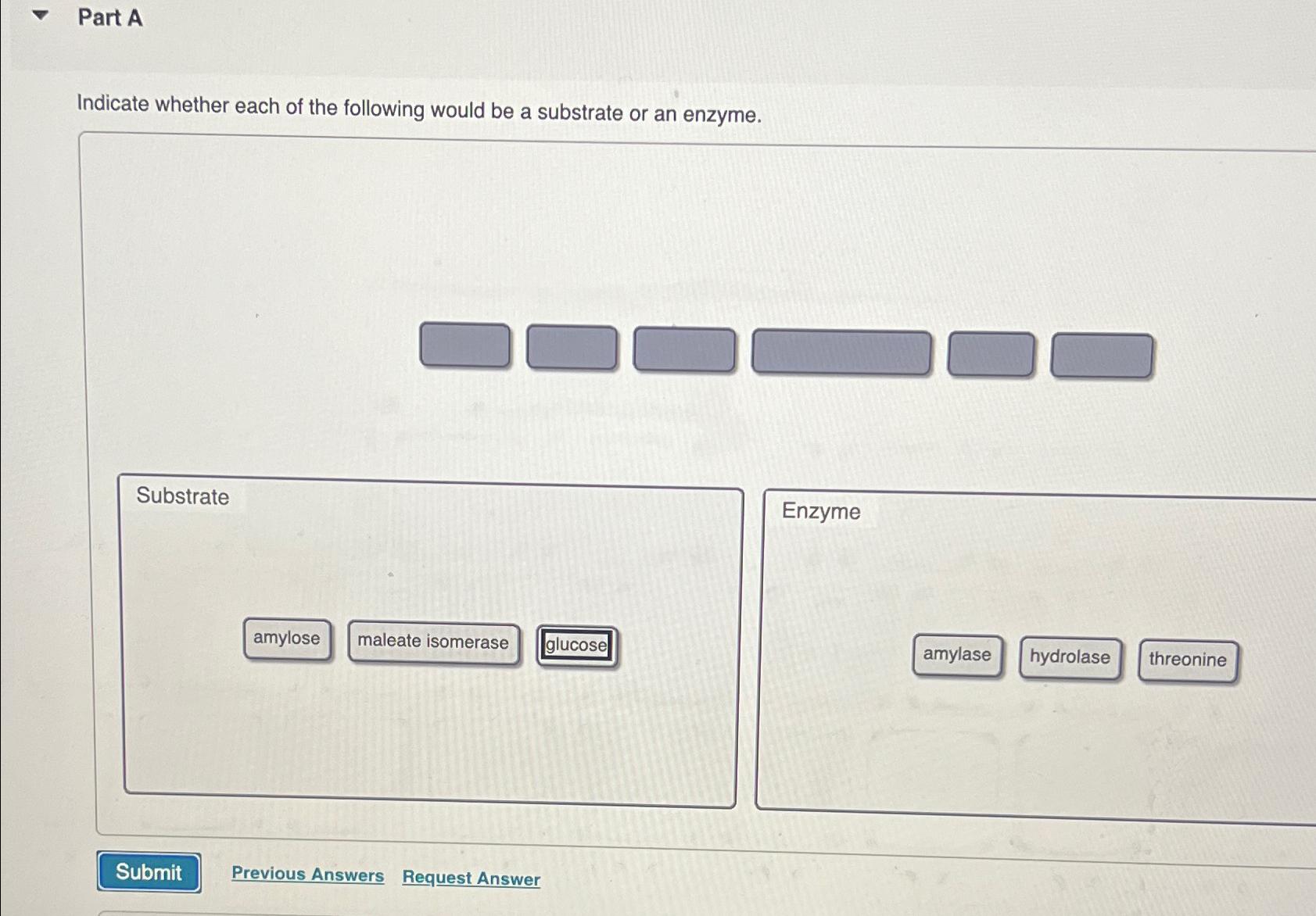 Solved Part AIndicate whether each of the following would be | Chegg.com