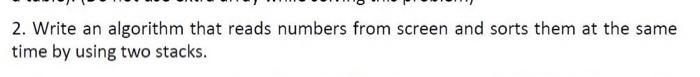 Solved 2. Write an algorithm that reads numbers from screen | Chegg.com
