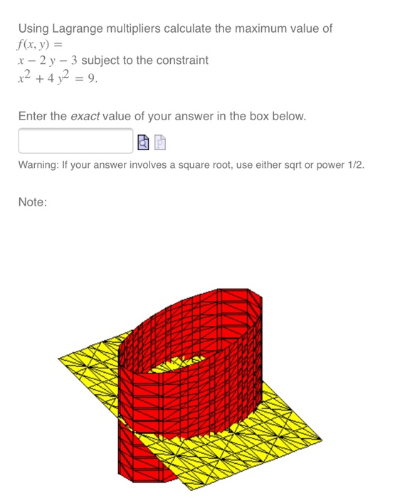Solved Using Lagrange multipliers calculate the maximum | Chegg.com