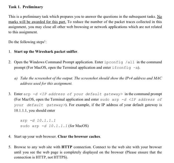 Solved Task 2. Hypertext Transfer Protocol (HTTP) The | Chegg.com