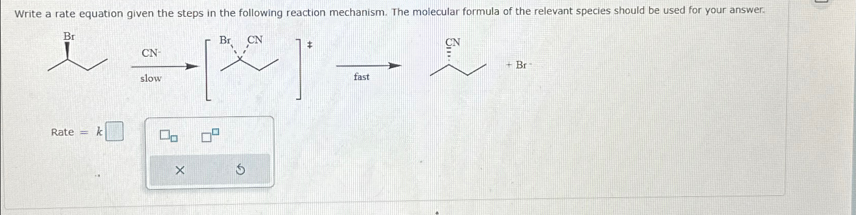 Solved Write a rate equation given the steps in the | Chegg.com