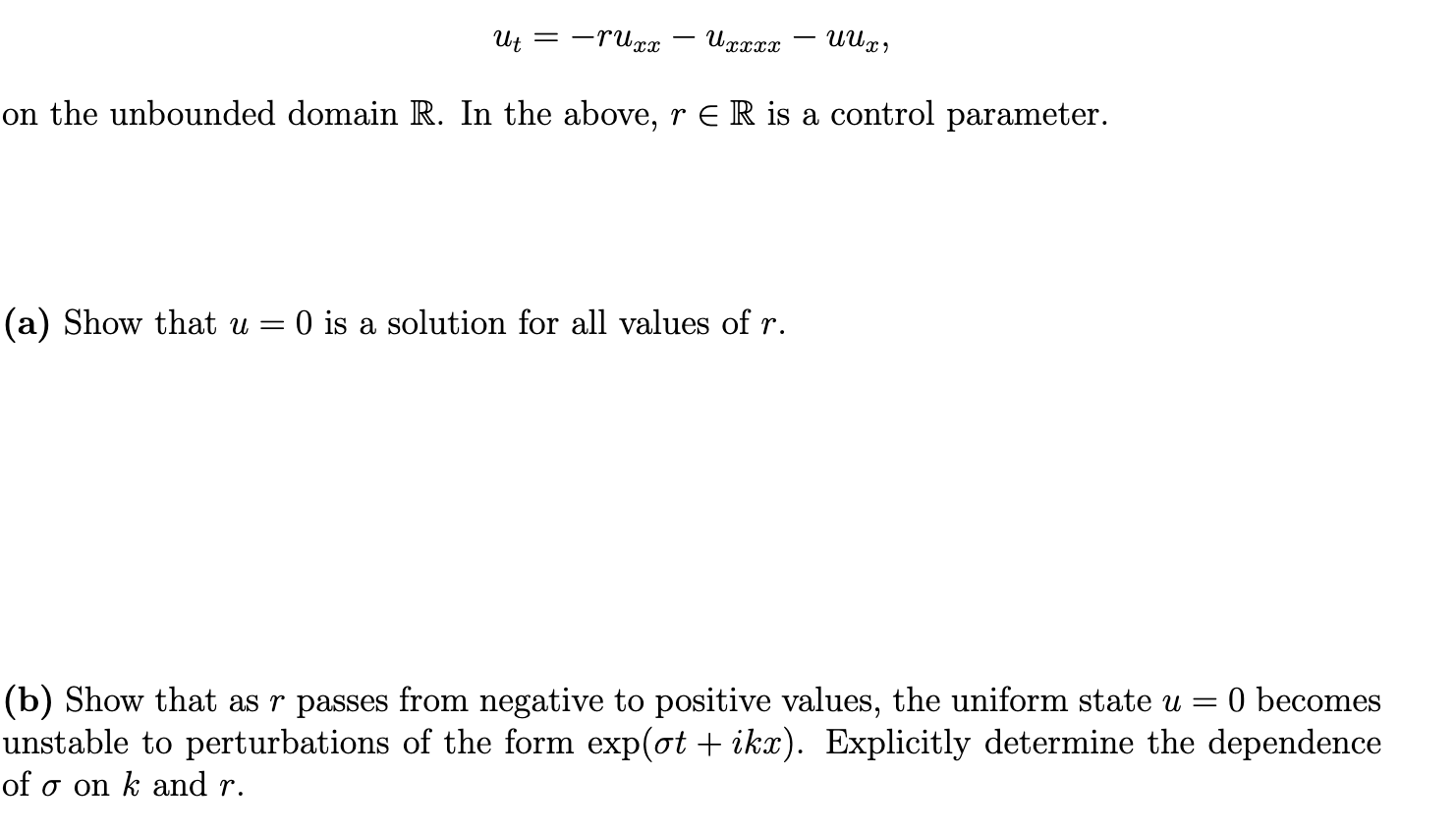 Solved Linear stability analysis of the (nonlinear) | Chegg.com