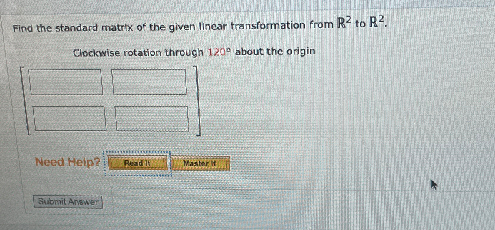 Solved Find The Standard Matrix Of The Given Linear