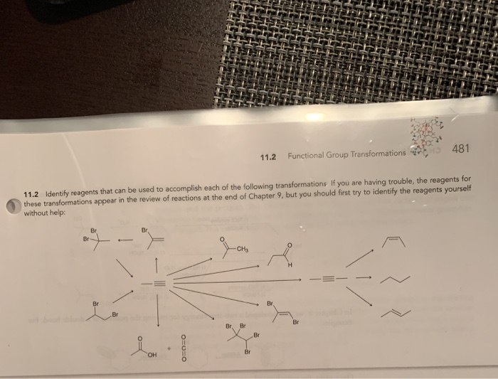 Solved 481 11.2 Functional Group Transformations 11.2 | Chegg.com