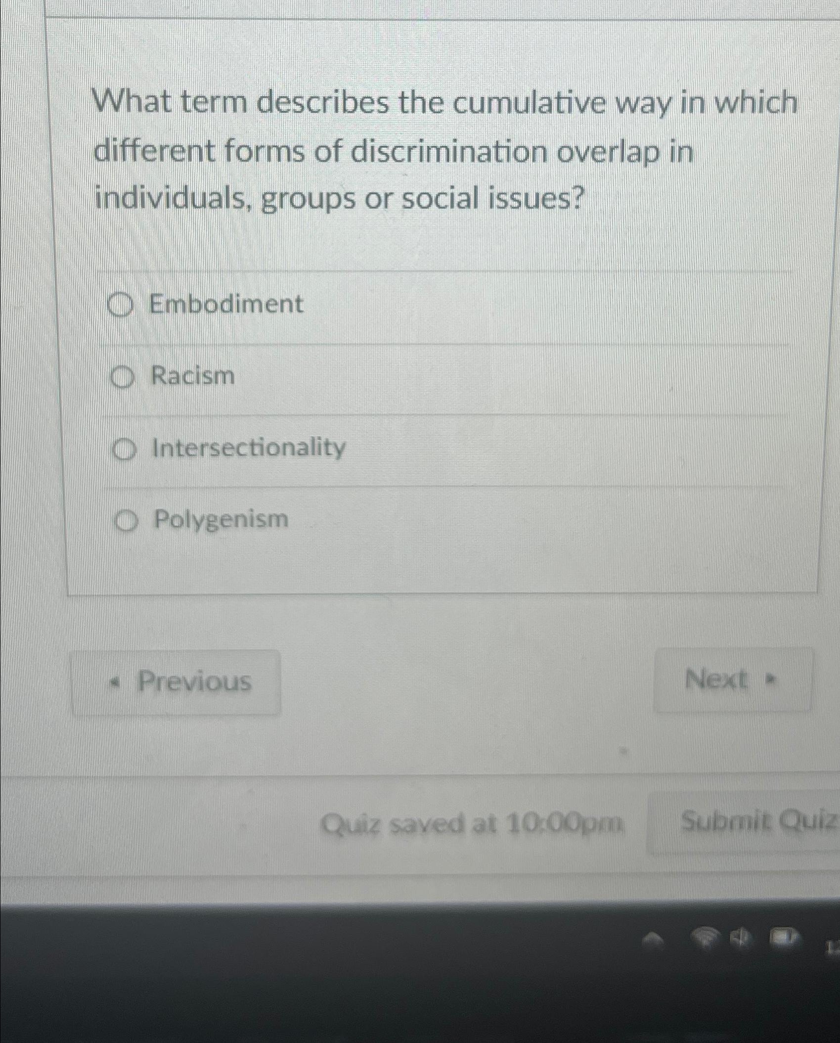 Solved What term describes the cumulative way in which | Chegg.com