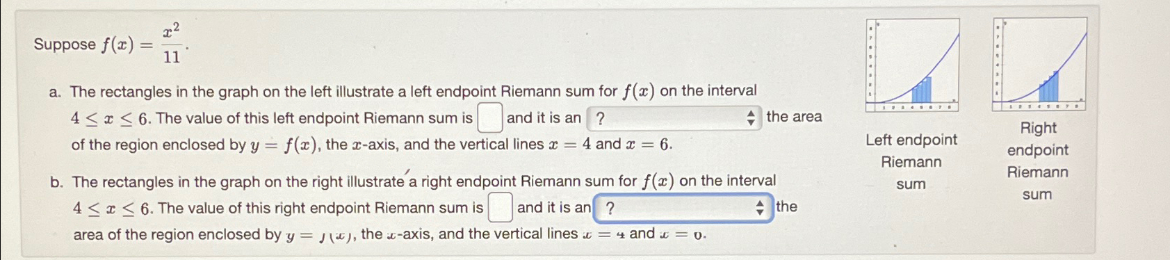 Solved Suppose f(x)=x211.a. ﻿The rectangles in the graph on | Chegg.com