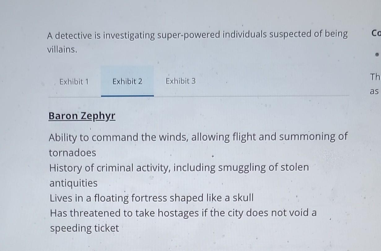 Solved A detective is investigating super-powered | Chegg.com