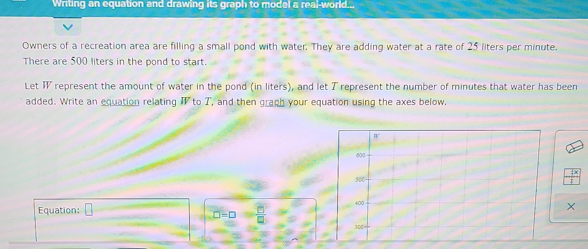 [Solved]: Writing an equation and drawing its grap