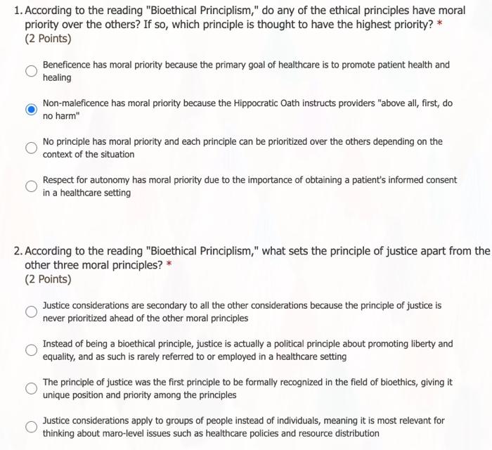 Solved 5. In "The Four-Principle Approach," what does the | Chegg.com