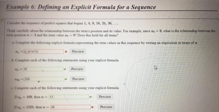 Solved Example 3: Sequence Notation with Generic Term | Chegg.com