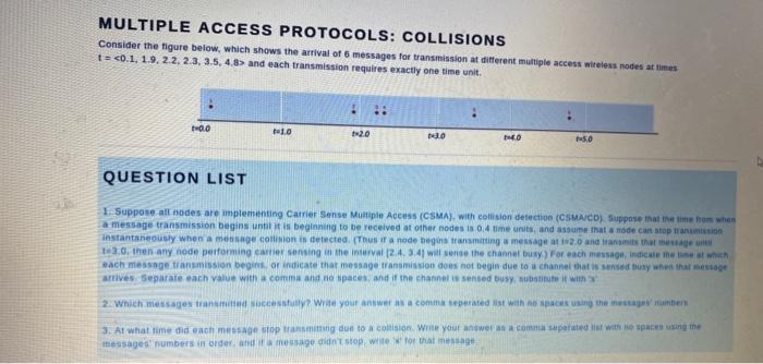 MULTIPLE ACCESS PROTOCOLS: COLLISIONS Consider the | Chegg.com