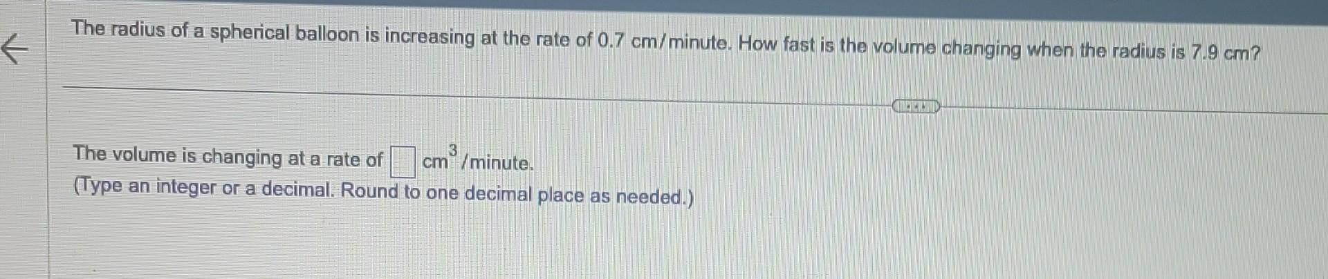 Solved The radius of a spherical balloon is increasing at | Chegg.com