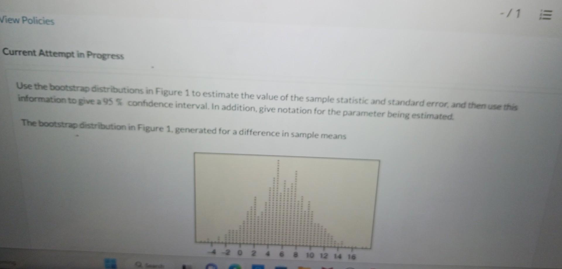 Solved Use the bootstrap distributions in Figure 1 to | Chegg.com